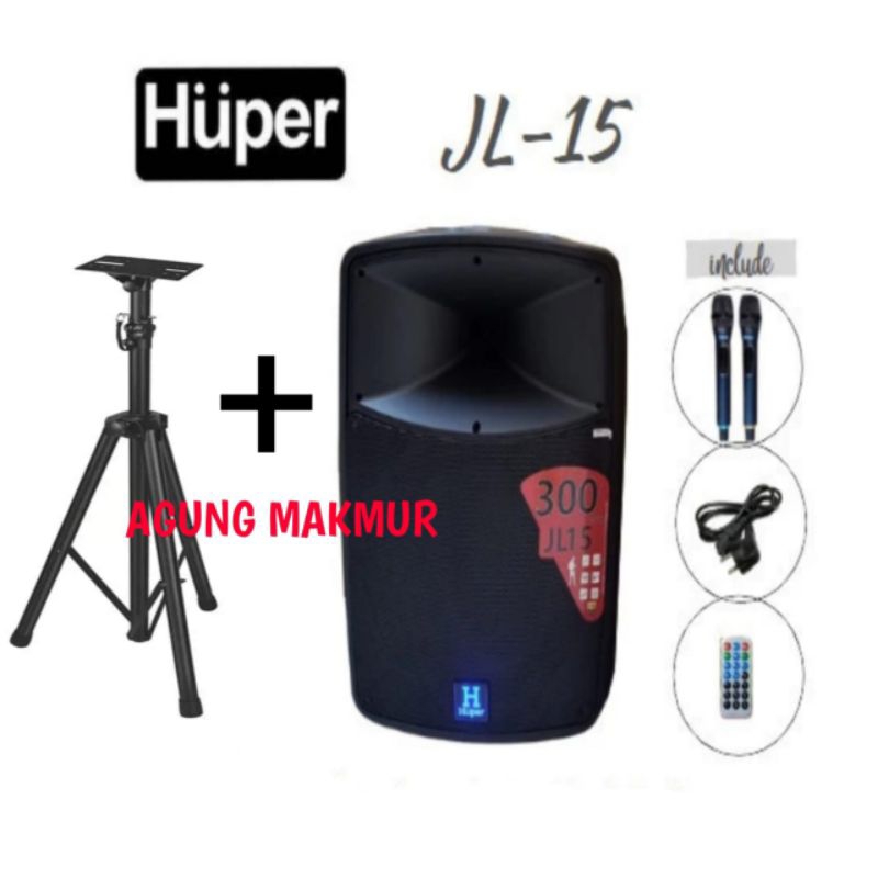 Jual Speaker Portable Huper JL-15 15inch Speaker Huper Jl15 | Shopee ...