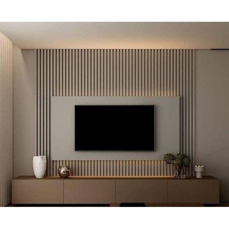 Jual Jasa pasang Backdrop TV Wallpaper wallpanel wpc dan interior khusu ...