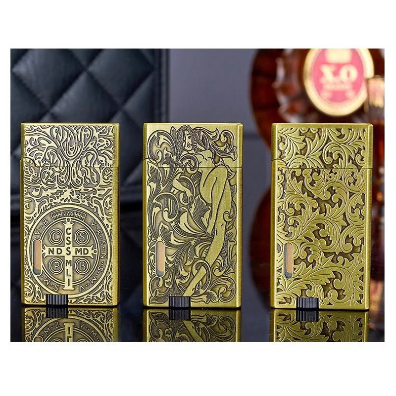 Jual Korek Api Motif Grafir Ukir Gold Koleksi Isi Ulang Gas | Shopee ...