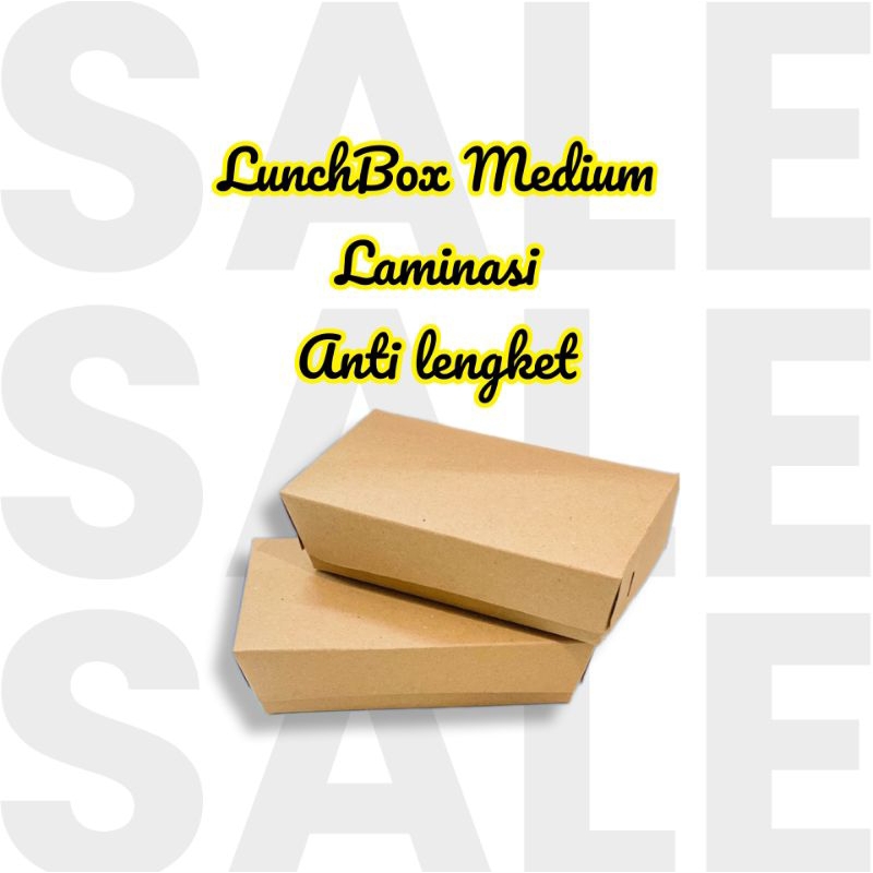 Jual Paper Lunch Box Lunchbox M Medium Laminasi geprek mie | Shopee ...