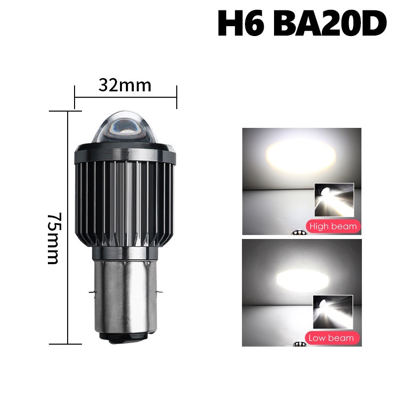 Jual PROMO LED LASER D2 H4 H6 BA20D HI LO FULL ALLUMUNIUM HOUSING 12 ...