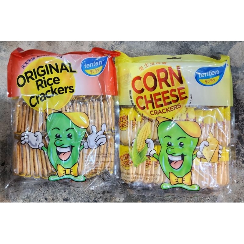Jual TenTen Rice Cracker 2 Varian Rasa Original Cracker & Corn Cheese ...