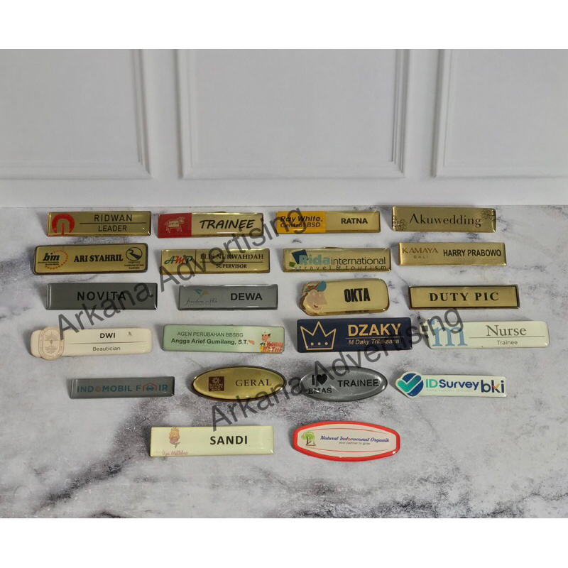 Jual Name Tag Resin Custom | Shopee Indonesia
