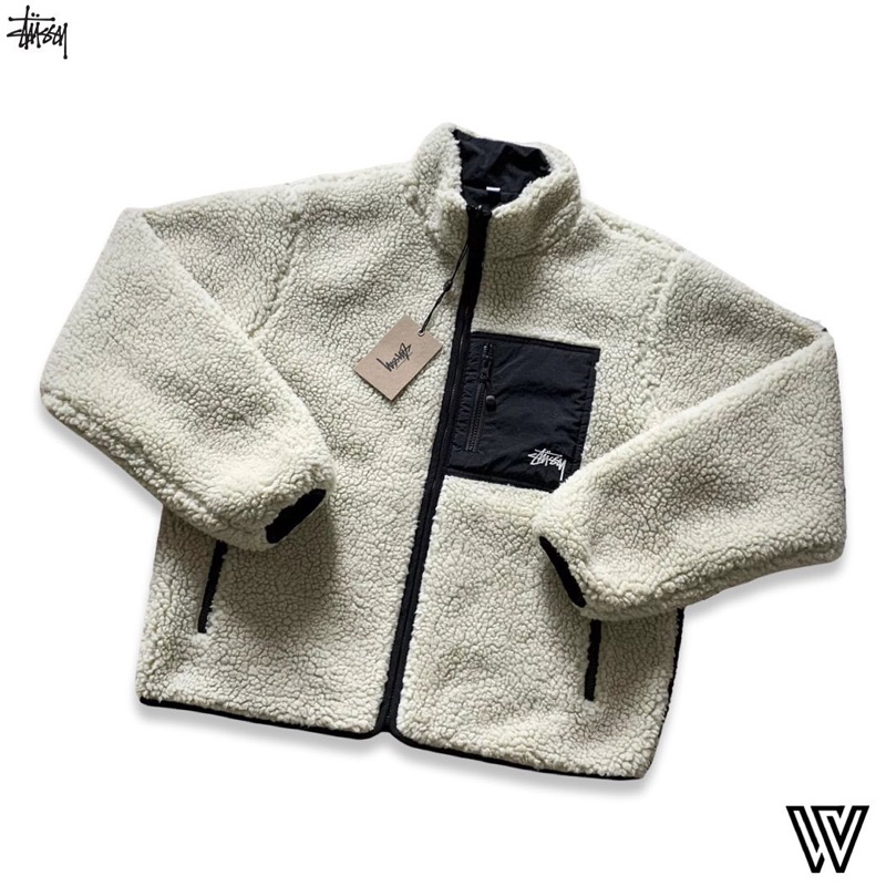 Jual Stussy 8 Ball Reversible Sherpa Jacket | Shopee Indonesia