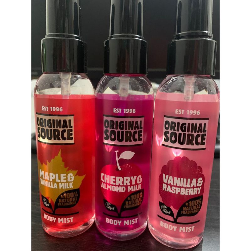 Jual Original Source Body Mist Vanilla Raspberry Cherry Almond Mappl ...