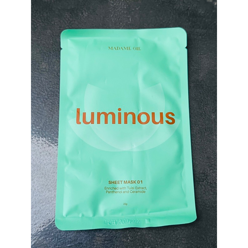 Jual Madame Gie Luminous Sheet Mask - Skincare Masker | Shopee Indonesia