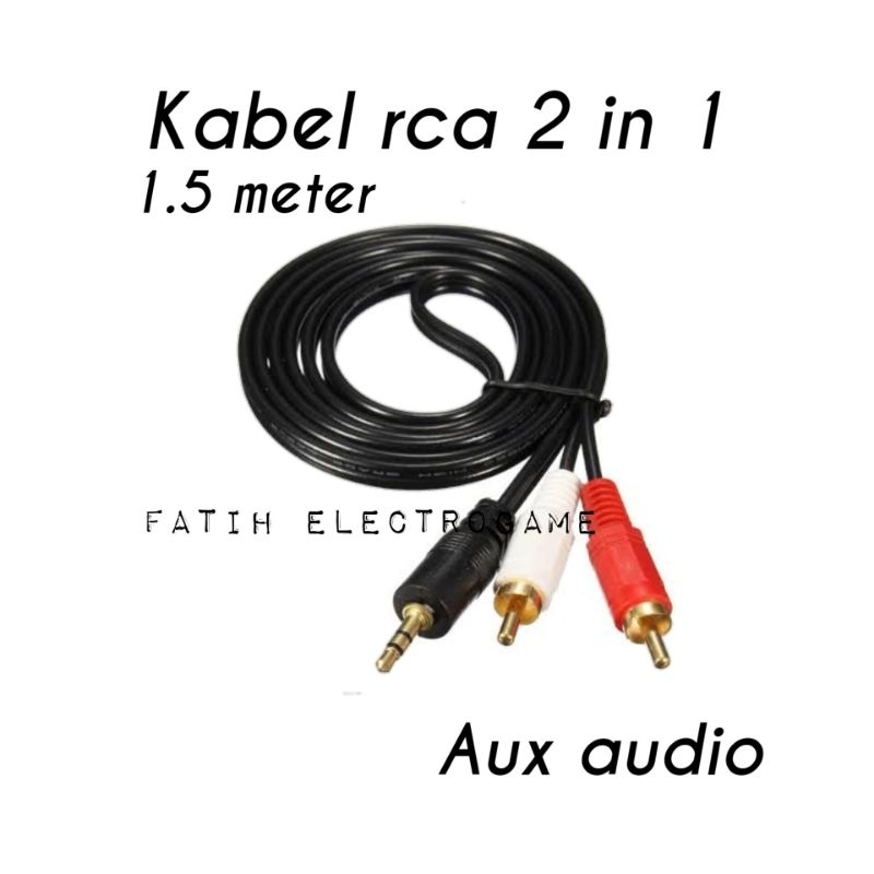 Jual Kabel rca / Kabel rca 2 in 1 / Kabel rca audio / Kabel ux 2 in 1 ...