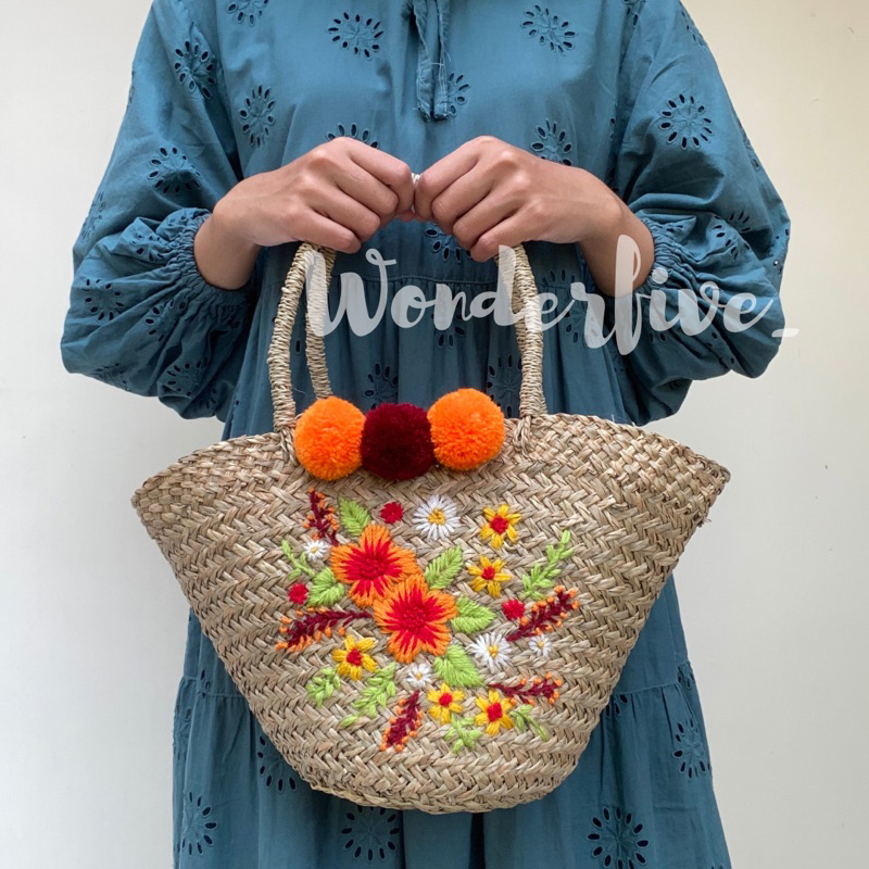 Jual Tas Anyaman Kerajinan Mendong Pandan Rara Etnik Tradisional Bali ...