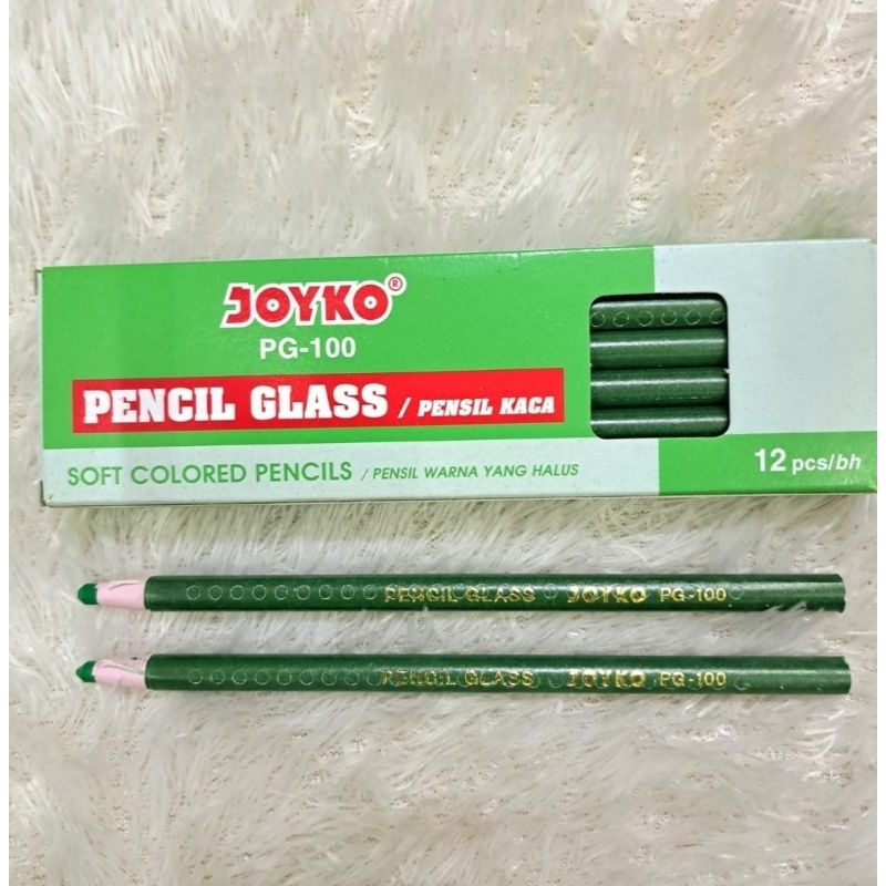 Jual (2bh)Pensil Kaca/penebal/Dermatograph Joyko Putih/Hitam/Merah ...