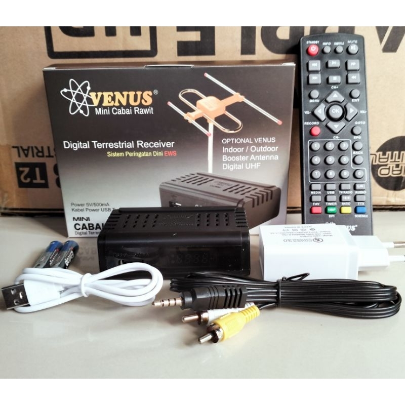 Jual set top box Venus cabai rawit mini TV digital Dvb T2 body plastik ...
