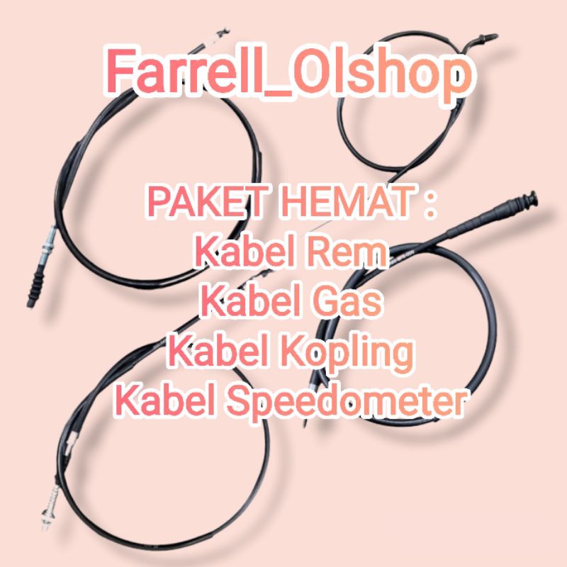 Jual Paket Hemat Kabel Gas Rem Kopling Kupling Speedometer Honda Win ...