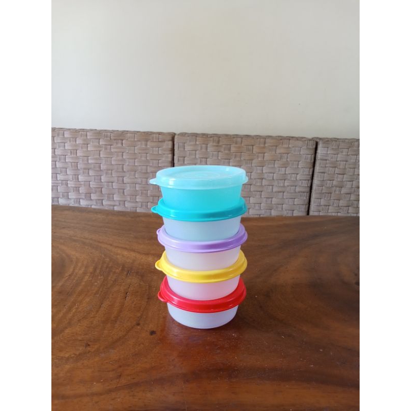 Jual Mini round Tupperware Tempat Sambal Obat Serbaguna | Shopee Indonesia
