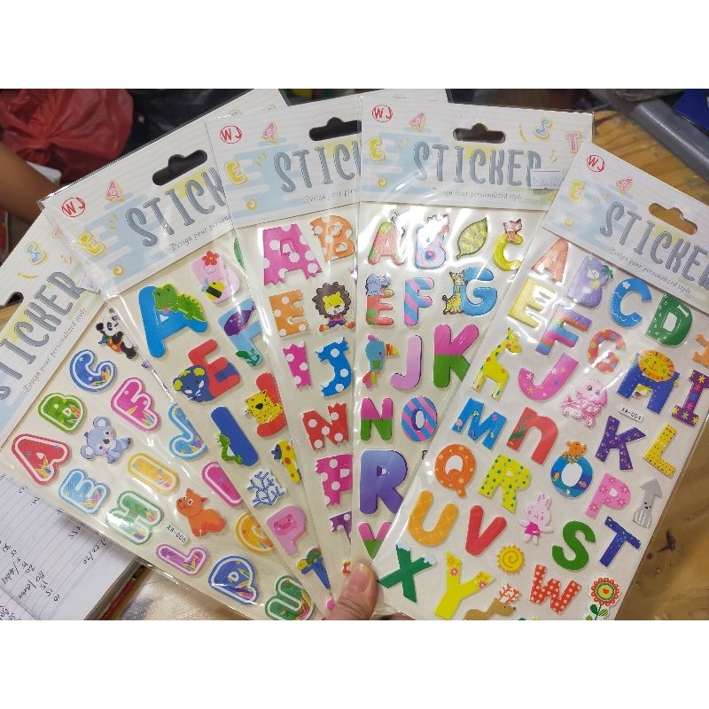 Jual STICKER STIKER ABC ANIMAL TIMBUL /STICKER ALPHABET TIMBUL | Shopee ...