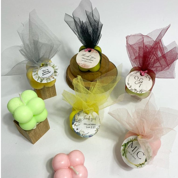 Jual SOUVENIR PERNIKAHAN ACARA LILIN AROMATERAPI CUSTOM CUBE BUBBLE ...