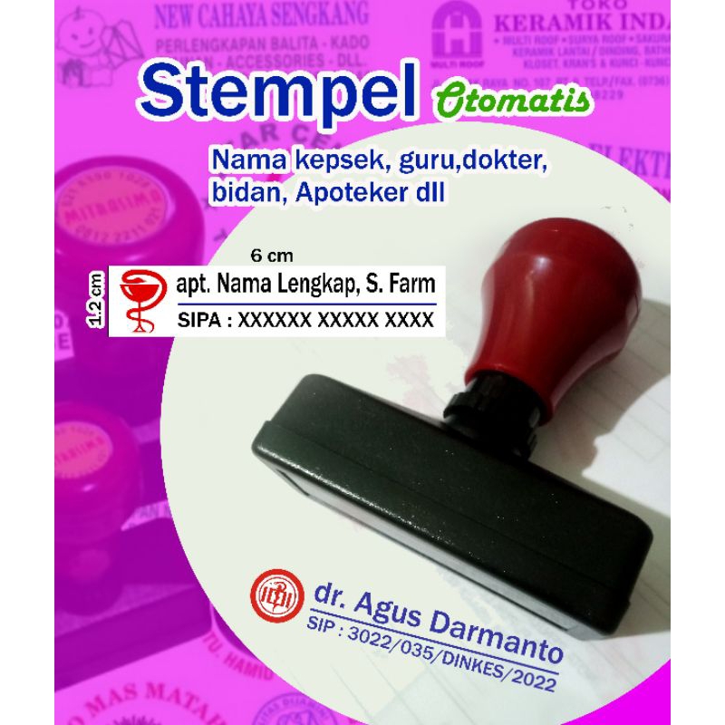 Jual Stempel Nama dokter, apoteker, kepsek dll | Shopee Indonesia