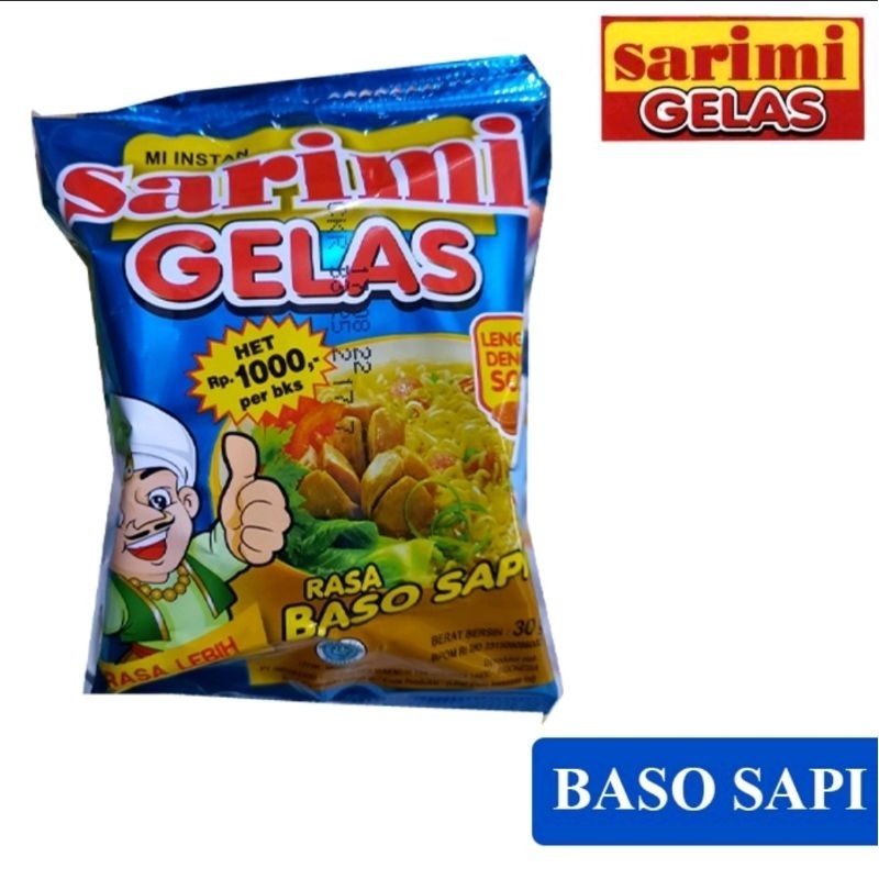 Jual SARIMI MIE GELAS RASA BASO SAPI 30 GR | Shopee Indonesia