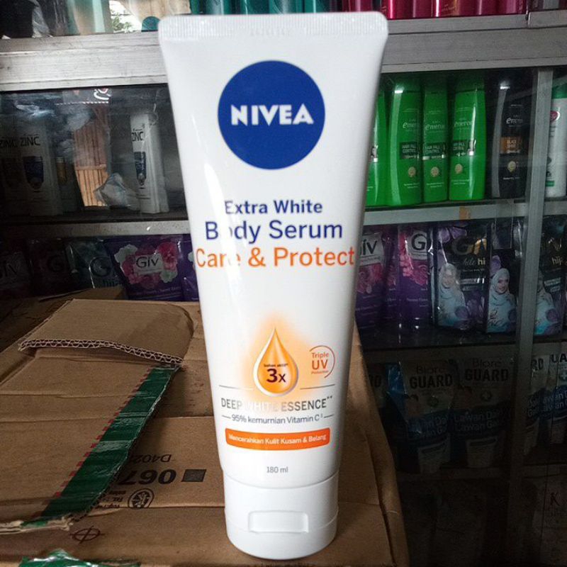 Jual nivea body serum uv extra Whitening 180ml | Shopee Indonesia