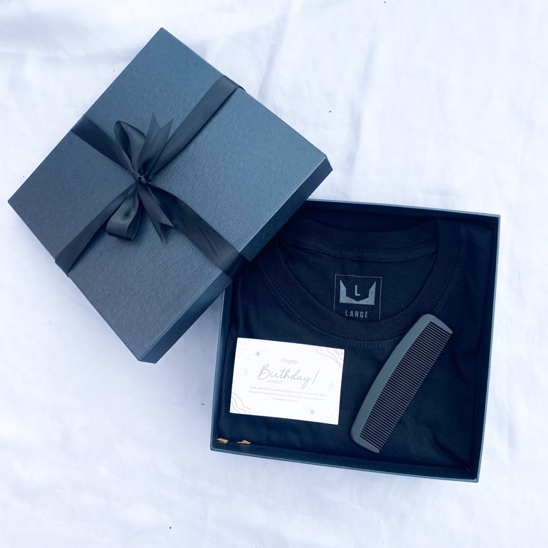 Jual [A4466]HAMPERS GIFT BOX HARD BOX FULL BLACK UNTUK COWOK/KADO PACAR ...