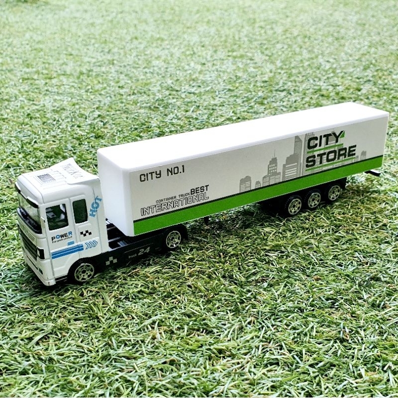 Jual Diecast Truck Kontainer Box Miniatur Diecast Truk Container Tengki ...
