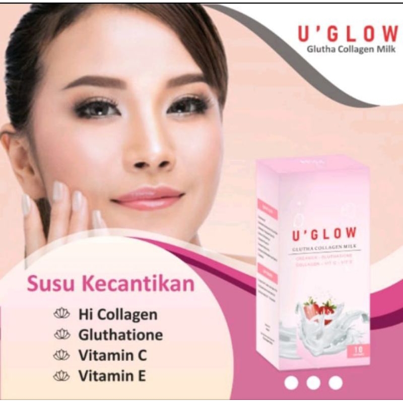 Jual U'GLOW GLUTA COLLAGEN MILK | Shopee Indonesia