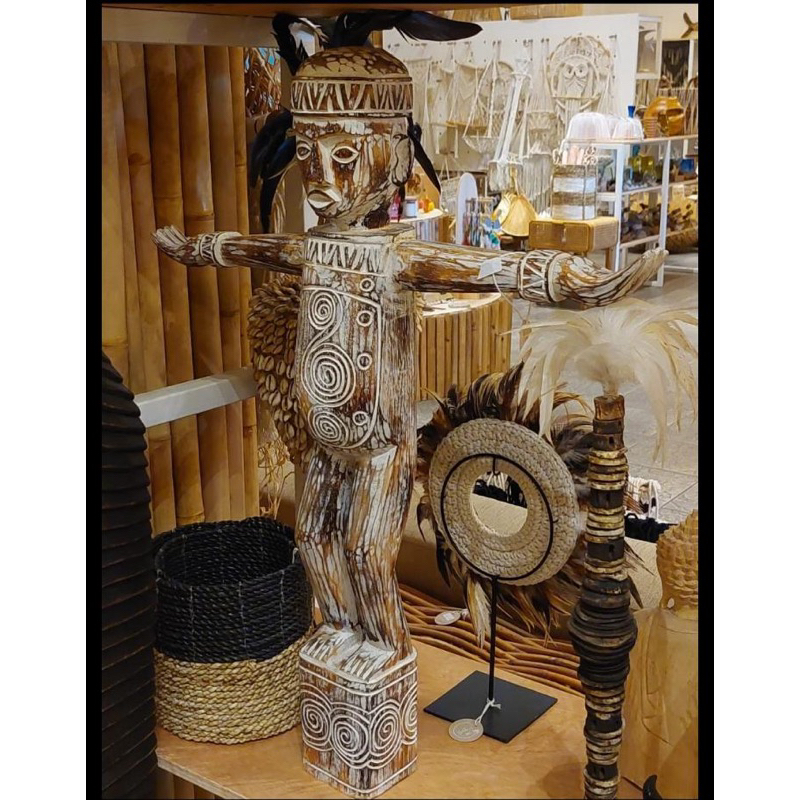 Jual Patung Boneka kayu 50 cm - Patung Boneka Suku Aborigin - Patung ...