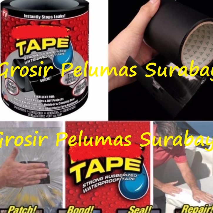Jual Flex Tape Lakban Anti Bocor tahan air Rubberized Waterproof Serbaguna Lakban isolasi ...