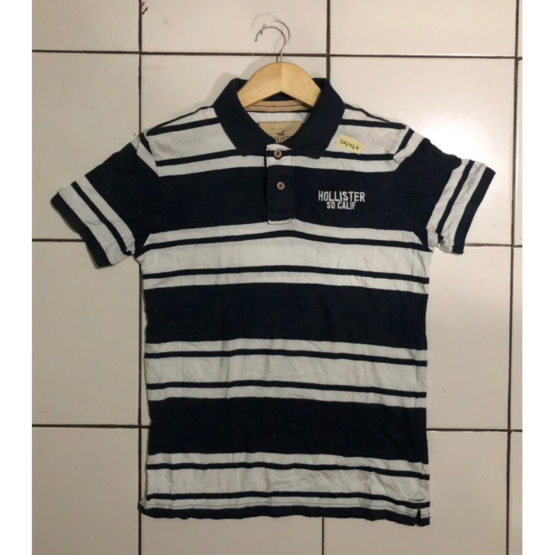 Jual Polo shirt Holister salur second original | Shopee Indonesia