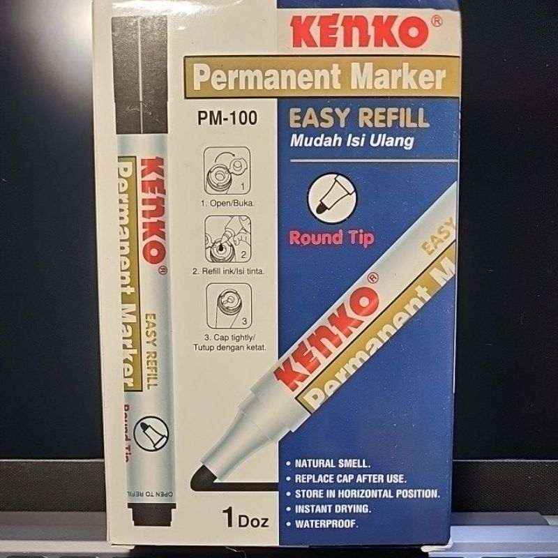 Jual SPIDOL HITAM KENKO PERMANENT MARKER PM 100 PM100 ORIGINAL HARGA ...