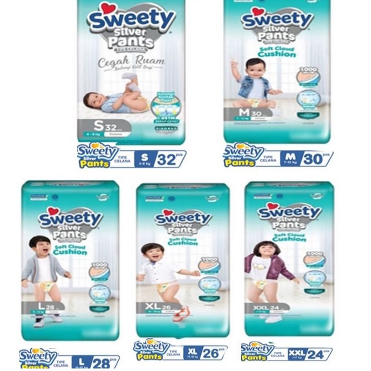 Jual Sweety Silver Cloud Soft Pants Jumbo Pack | Shopee Indonesia