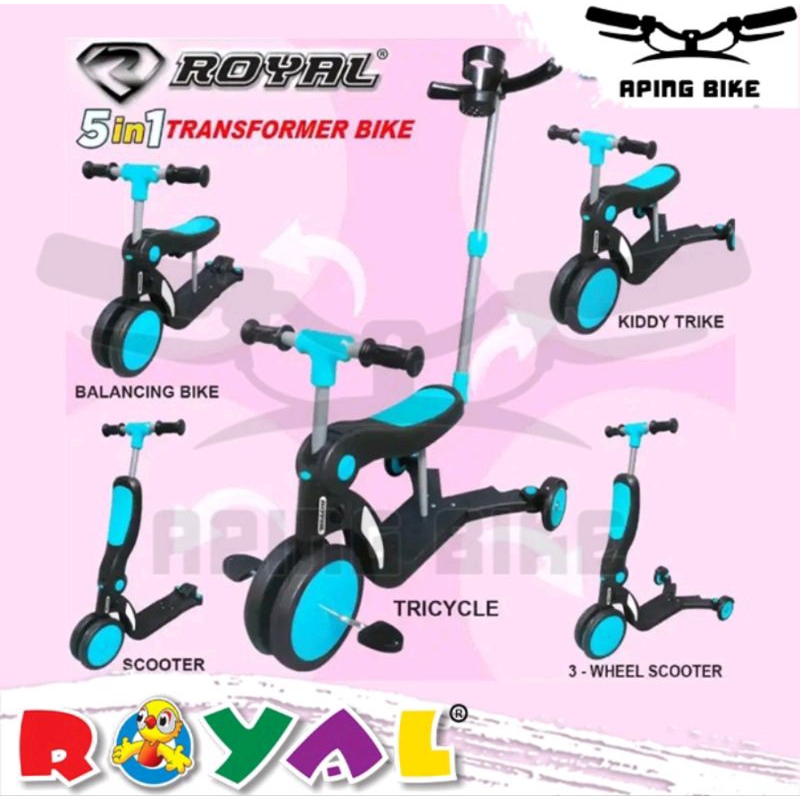 Jual scooter royal ot 01 5in1 sepeda roda tiga balance bike tricycle ...