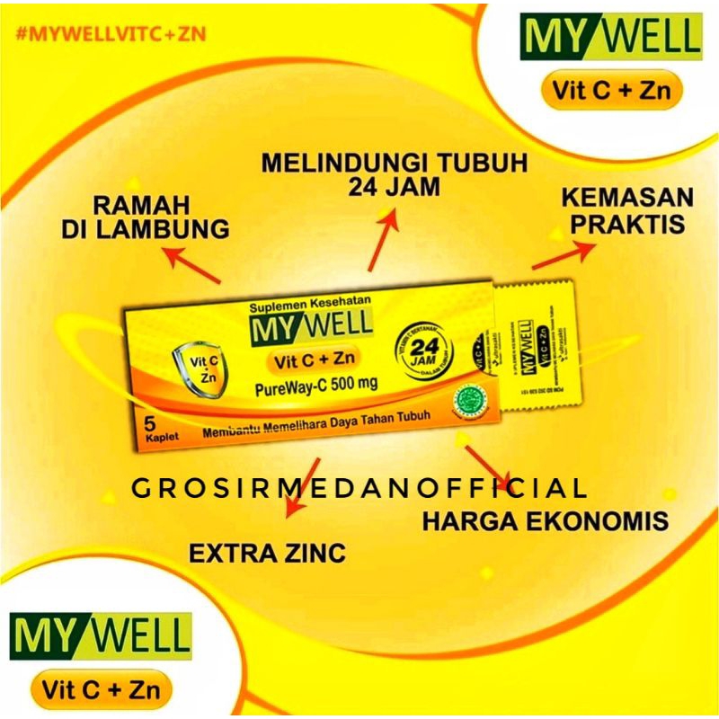 Jual MY WELL VITAMIN C + ZINC - MY WELL VIT C DAN ZN | Shopee Indonesia