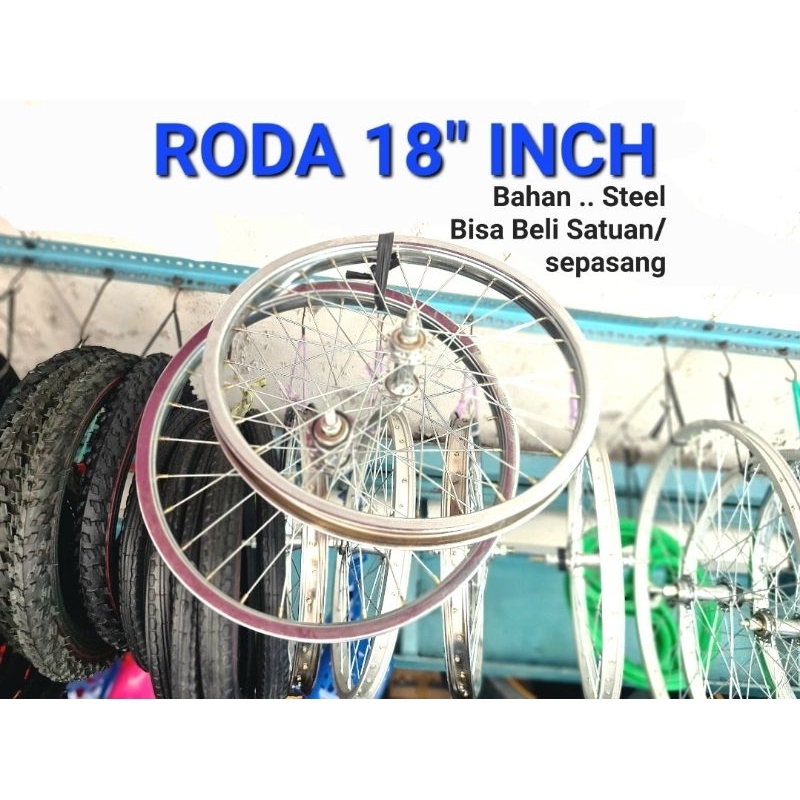Jual RODA SEPEDA 18 INCH VELG 18 INCH SEPEDA ANAK BMX MINI WHEELSET 18 ...