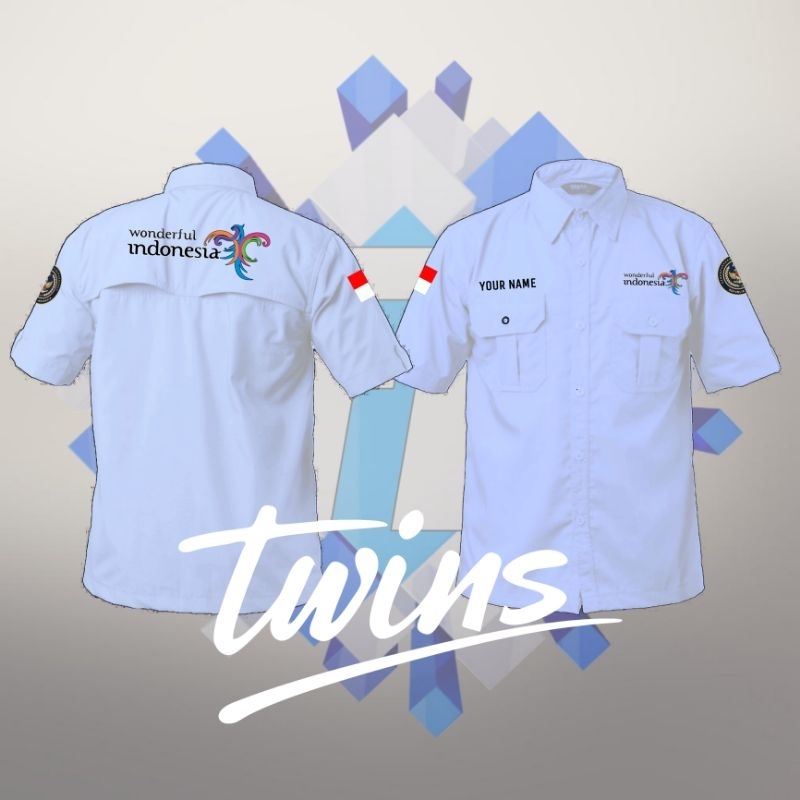 Jual KEMEJA PDH PDL LENGAN PENDEK WONDERFUL KEMENPAREKRAF PESONA ...