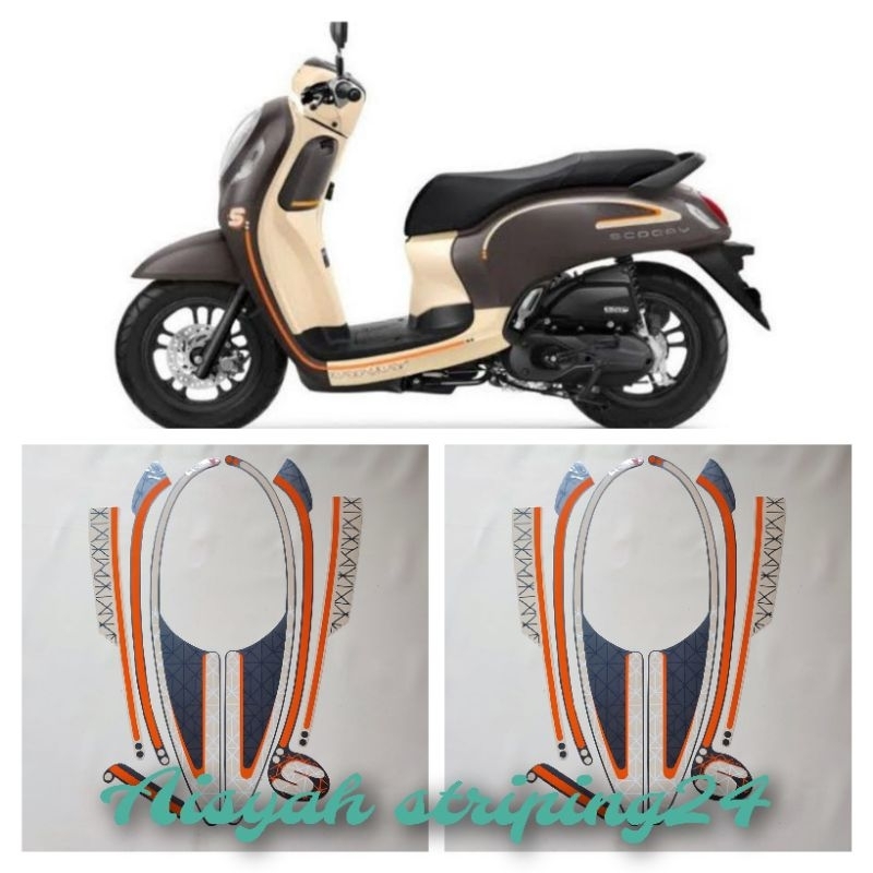 Jual STIKER STICKER STRIPING LIS LES BODY MOTOR HONDA SCOPY FASHION ...