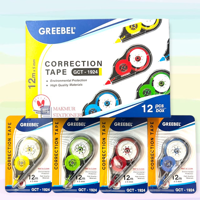 Jual Correction Tape/Tip X Kertas Greebel GCT 1924 | Shopee Indonesia