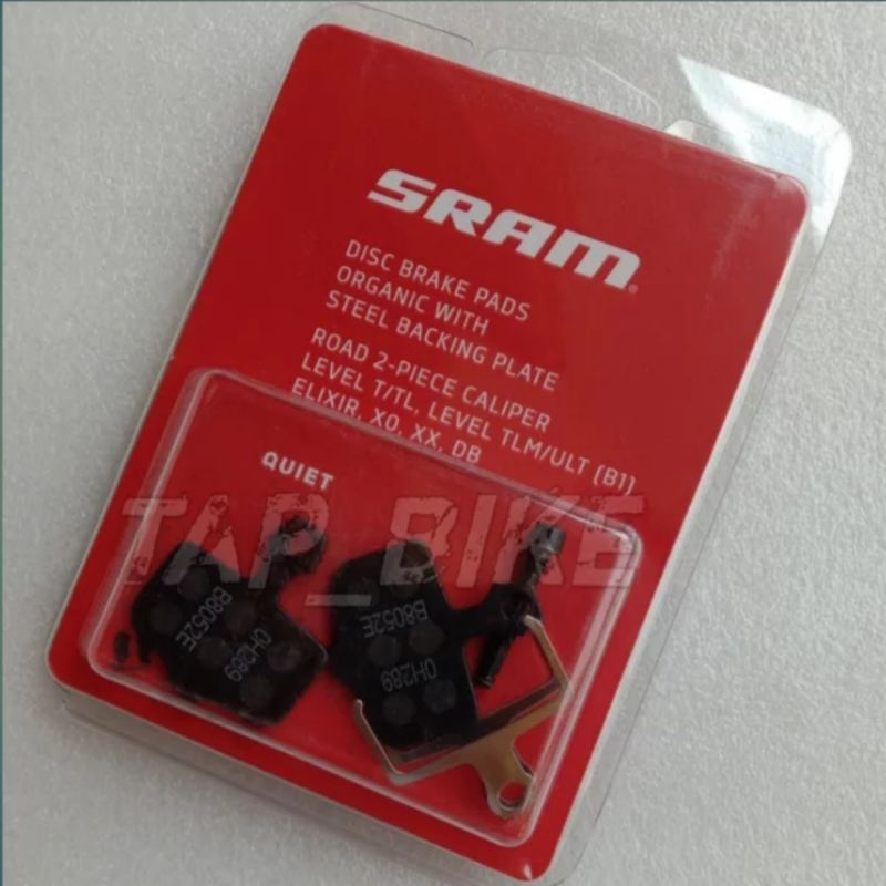 Jual SRAM Disc Brake Pads Organic With Steel Backing Plate Road 2-Piece ...