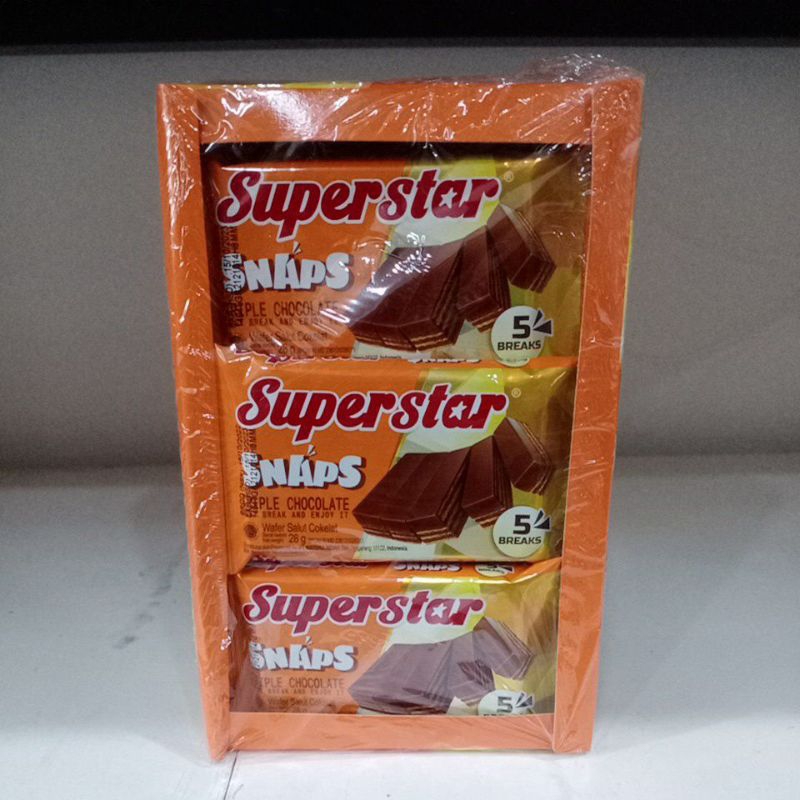 Jual SUPERSTAR SNAPS / WAFER COKELAT ISI 12PCS | Shopee Indonesia