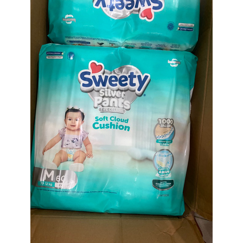 Jual Sweety Silver Pants NB44 S66 M60 L54 XL44 XXL36 Soft Cloud Cushion ...