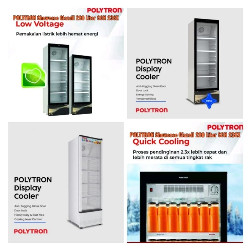 Jual SHOWCASE 4rak POLYTRON SCN-180 SERIES TERBARU (4 RAK) UNTUK KOTA ...