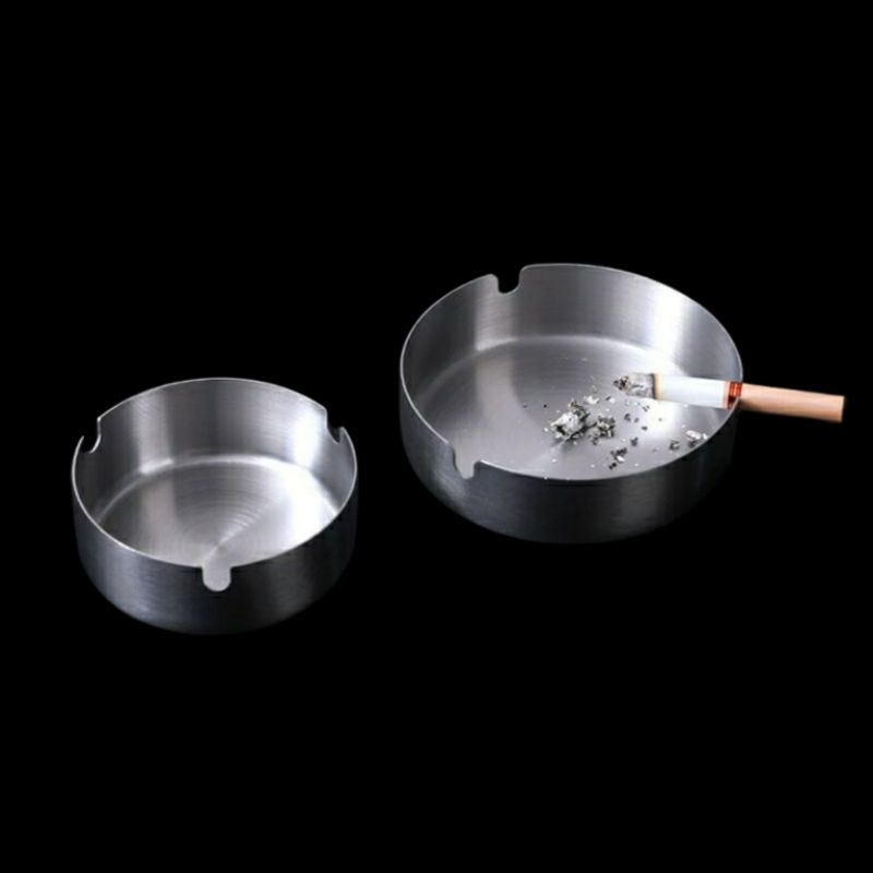 Jual Asbak Cafe Stainless Stell Tebal Model Bulat 8-10cm / Asbak ...
