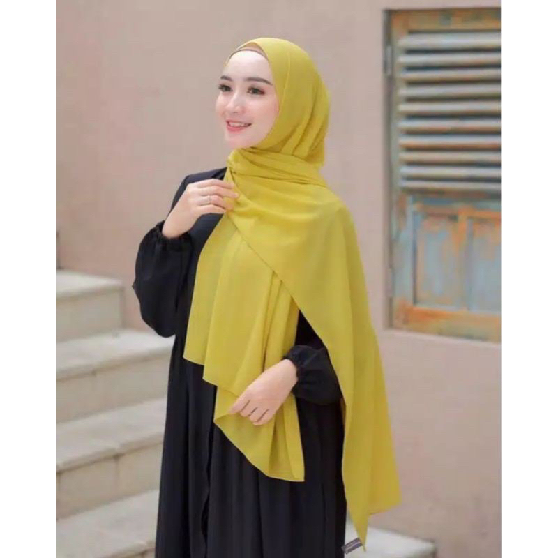Jual Pashmina Cerutty Baby doll// Hijab pashmina polos Ceruty baby doll premium | Shopee Indonesia