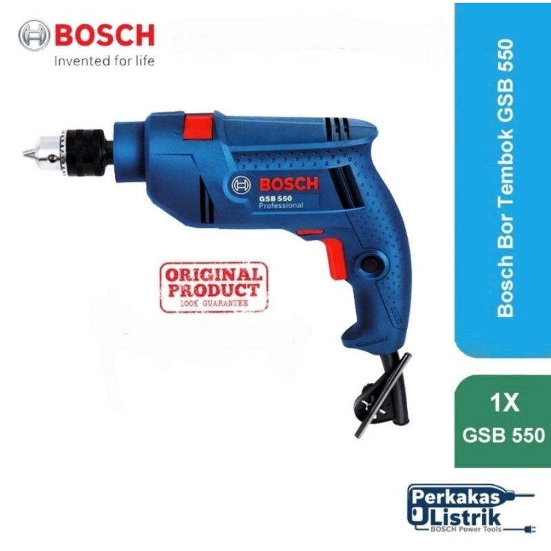 Jual bor Bosch Gsb550 Bor Impact 13mm besi, kayu, tembok | Shopee Indonesia