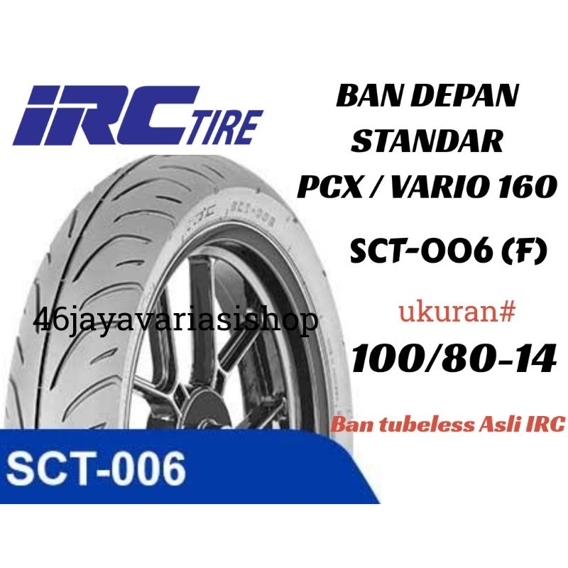 Jual Ban Luar Tubeless Irc Sct006 100 80 14 Tubles Ring 14 Ban Irc 100