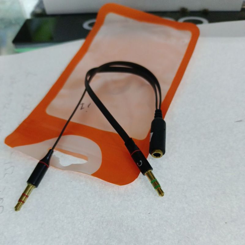 Jual kabel jack spliter combo mic dan headphone | Shopee Indonesia