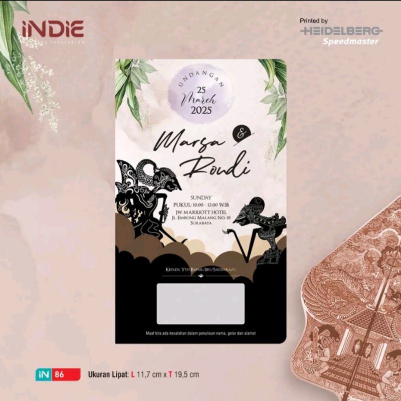 Jual Undangan Pernikahan / Undangan Wayang / Undangan 800an / Undangan ...