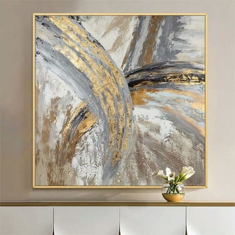 Jual Lukisan dinding abstrak persegi modern art painting | Shopee Indonesia