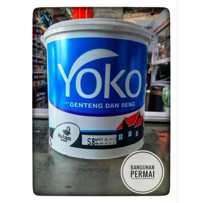 Jual YOKO CAT GENTENG DAN SENG 4KG/YOKO ROOF PAINT/CAT GENTENG/CAT SENG ...