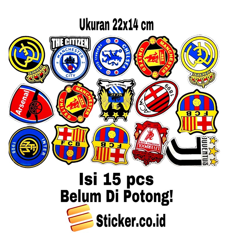 Jual STIKER LOGO BOLA DUNIA 15 PCS ATAU SATU LEMBAR UKURAN 22X14 CM ...