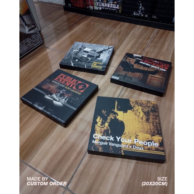 Jual CUSTOM POSTER FRAME KAYU SQUARE SIZE (20x20cm) BEBAS REQUEST ...