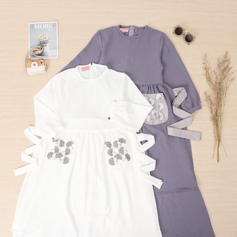 Jual Hande Gamis Anak Tanggung Kahla Dress Baju Lebaran Bahan Crinkle Airflow Premium dengan ...